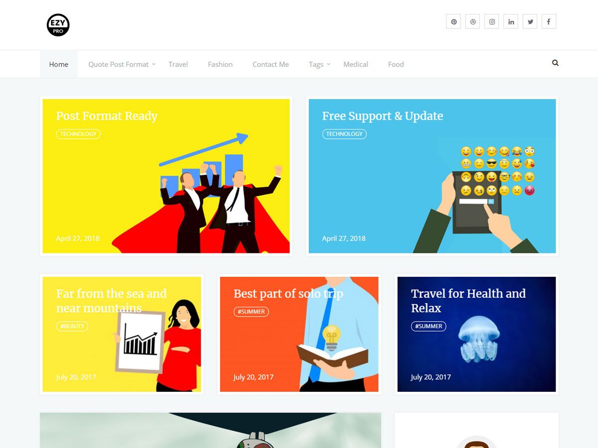 WordPree Blog Theme : Start Creating blog using Ezy Pro Blog Theme